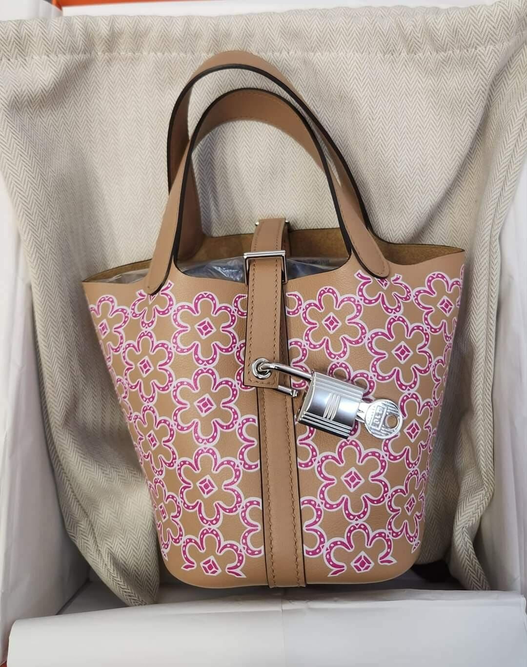 Picotin 14 Micro, Chai/Rose/Chai PHW B stamp -M