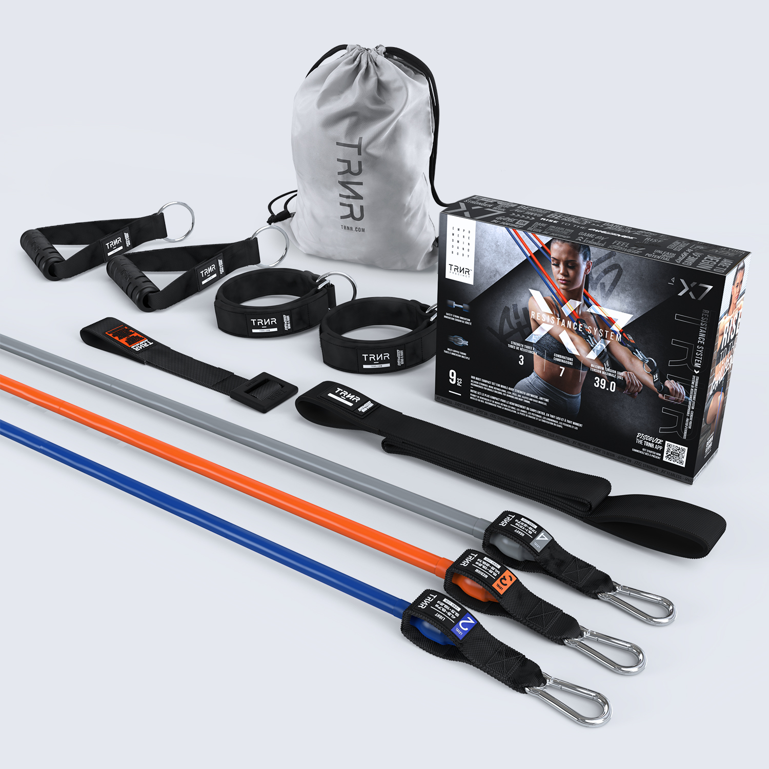 TRNR X7 Resistance System (9 pc stackable resistance sy