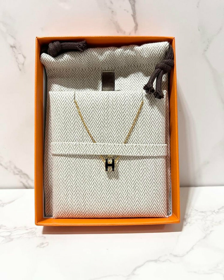 Hermes Mini Pop H Necklace 頸鏈 Noir 黑色