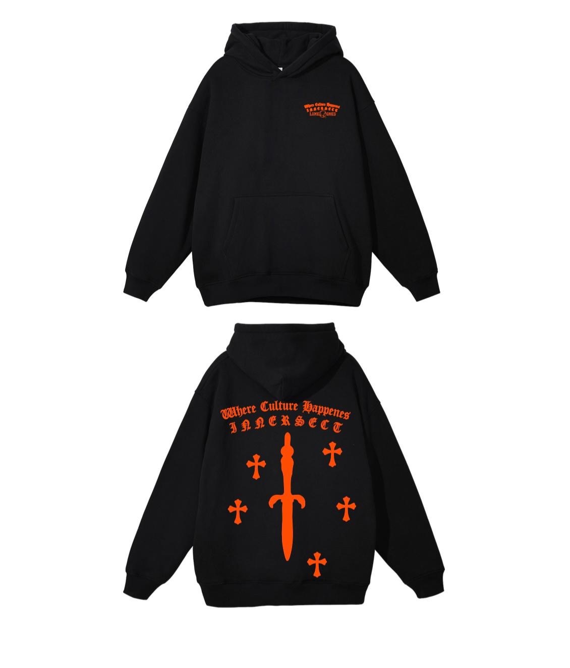LONEONES X INNERSECT Hoodie (Orange/Black)
