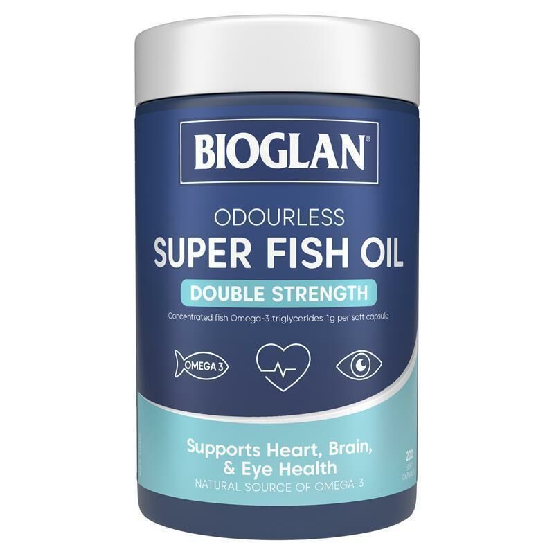 Bioglan 無味 超級魚油 雙倍強度 x 200 粒膠囊