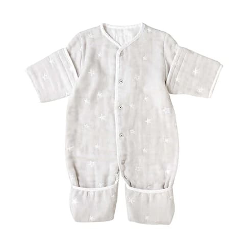 10MOIS Gray 6-Way Sleeper Fluffy Gauze (6-Layer Gauze)