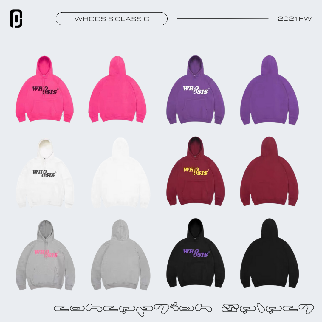 WHOOSIS 初代幻影 logo 460G 重磅 刷毛 帽T