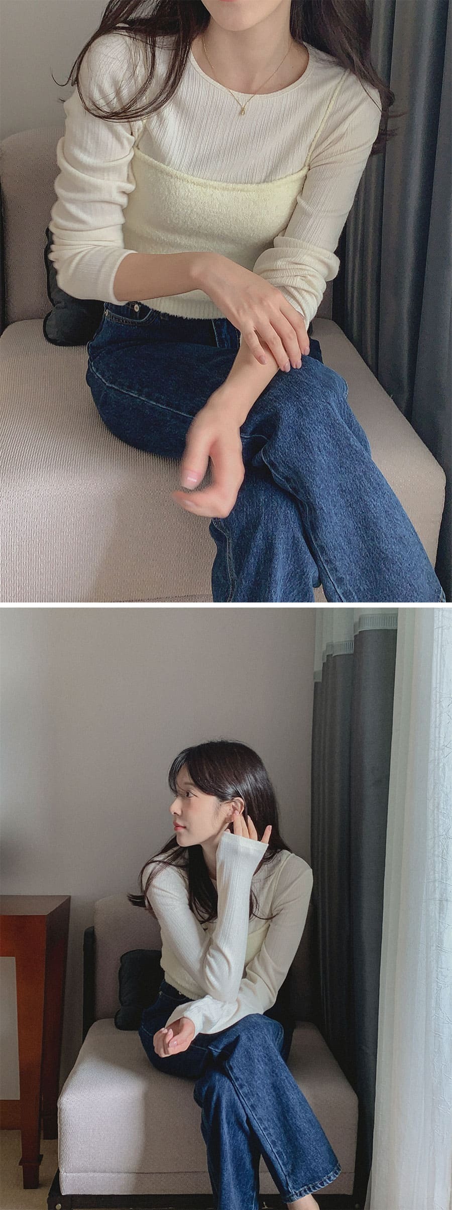 【Cherrykoko自家製】直紋高彈性圓領T-shirt 5色入 (CO1179)