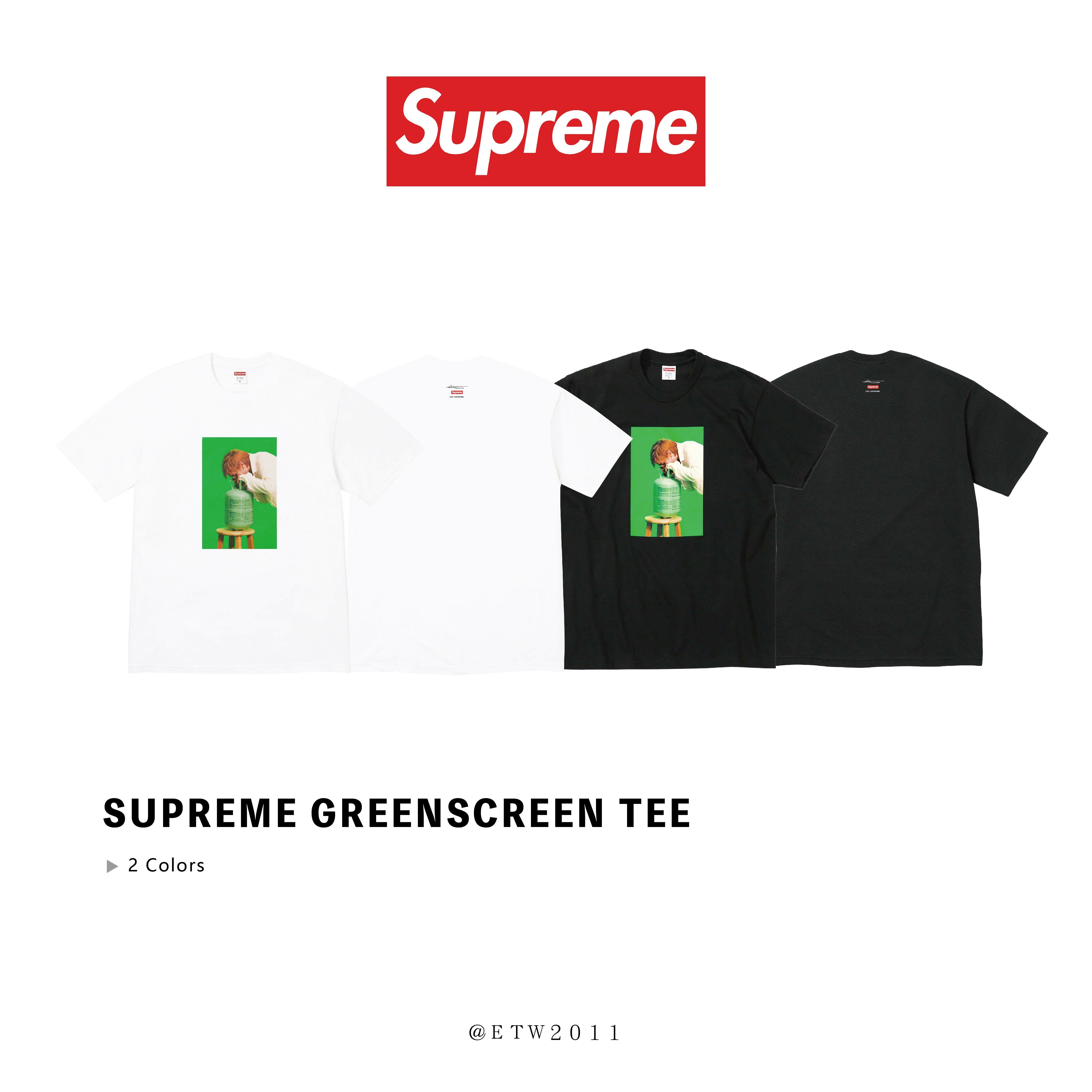 ☆ETW☆【台中店】Supreme GreenScreen Tee 綠幕 黑 白 短T