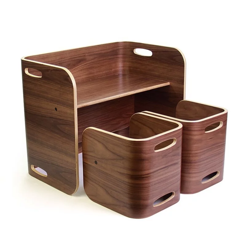 Hoppl - Colo Colo 幼兒桌椅套裝 (胡桃木色)| Jakewell