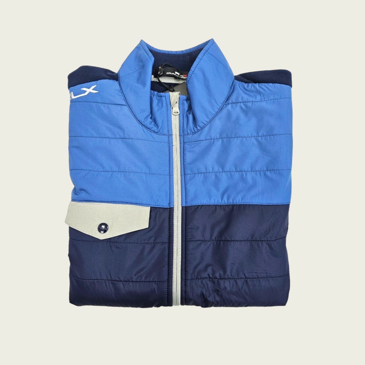 RLX Icon Fleece Colorblock Hybrid Vest Bastille Blue/Fr