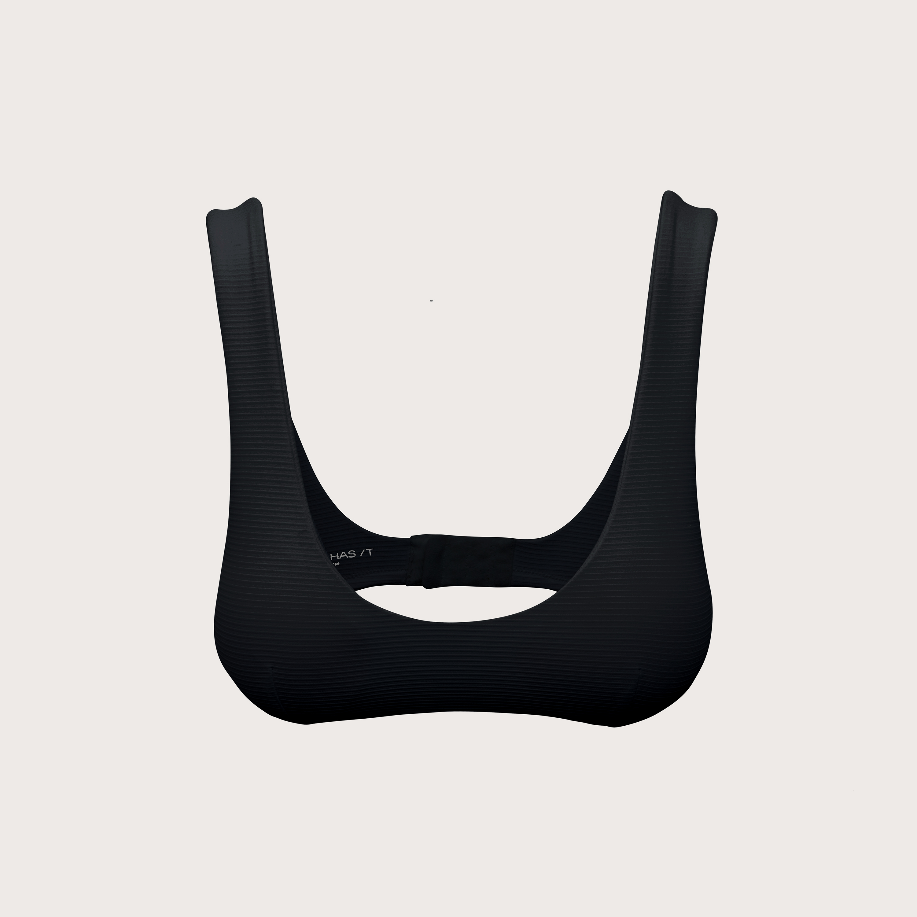 U Shaped Bra Top-Black