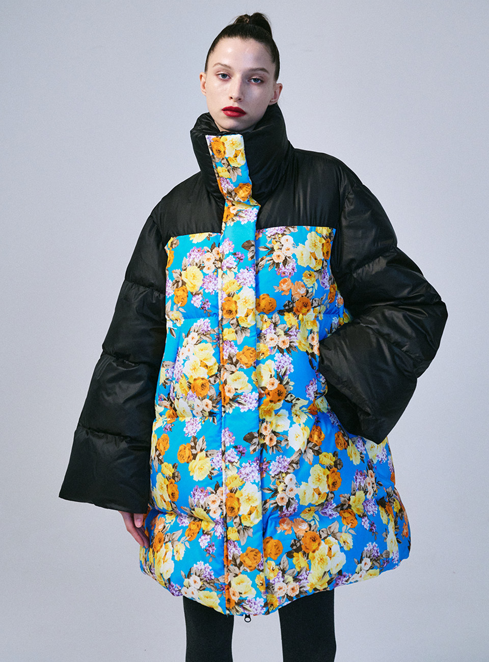 Mardi Mercredi OVERSIZED DOWN JACKET HIGH NECK_BLUE