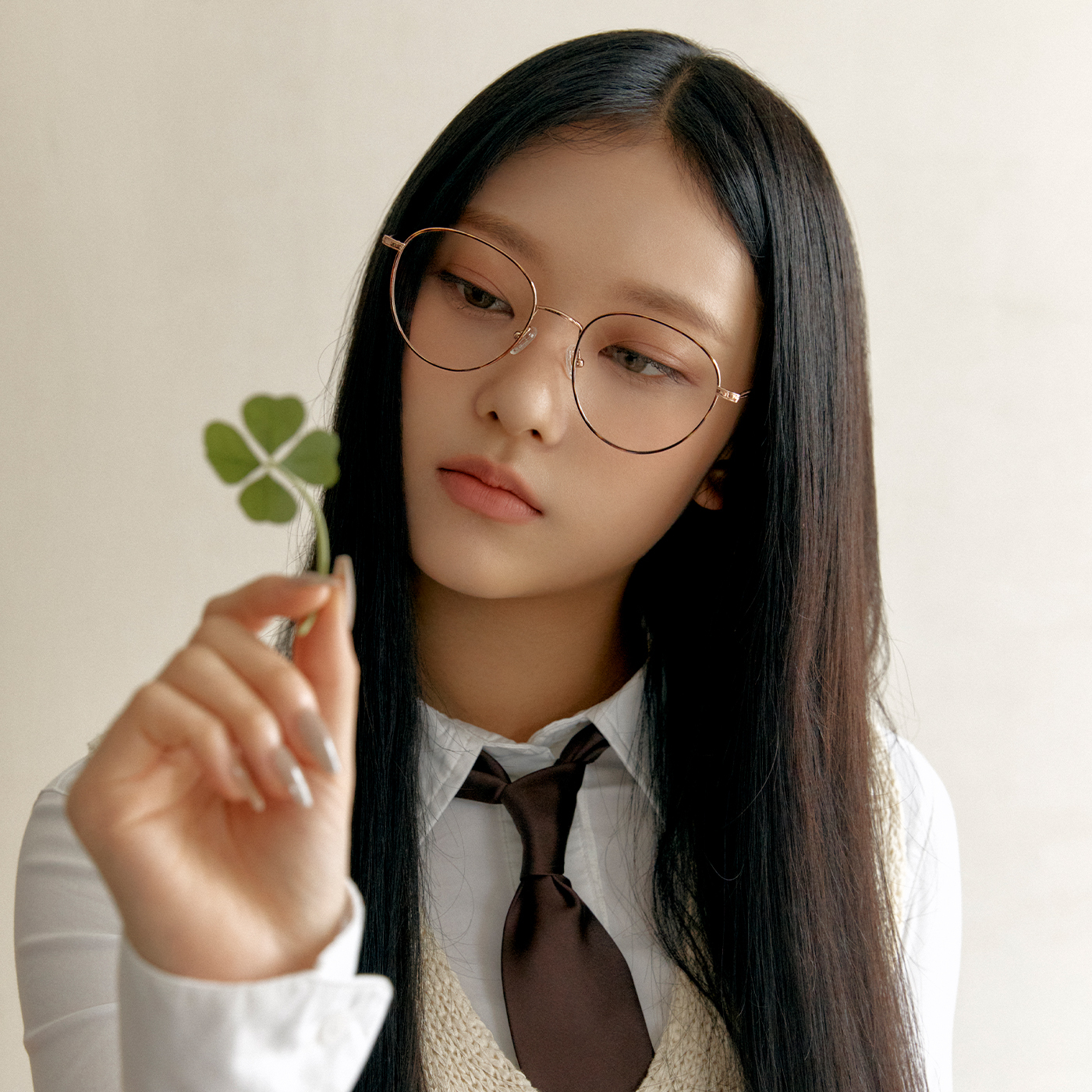 CARIN光學眼鏡-ARNE C5 琥珀-玫瑰金 #NewJeans同款-韓國眼鏡品牌