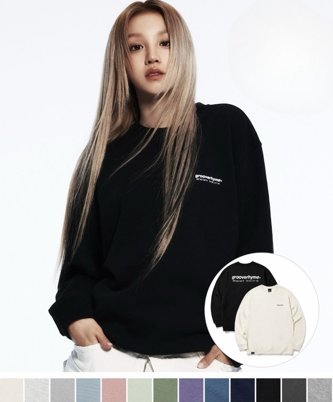 [grooverhyme] NYC LOCATION SWEATSHIRT (14COLOR)