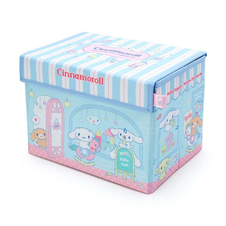 Sanrio Cinnamoroll 日版 可摺疊式 長方形 揭蓋 收納盒 (2021)