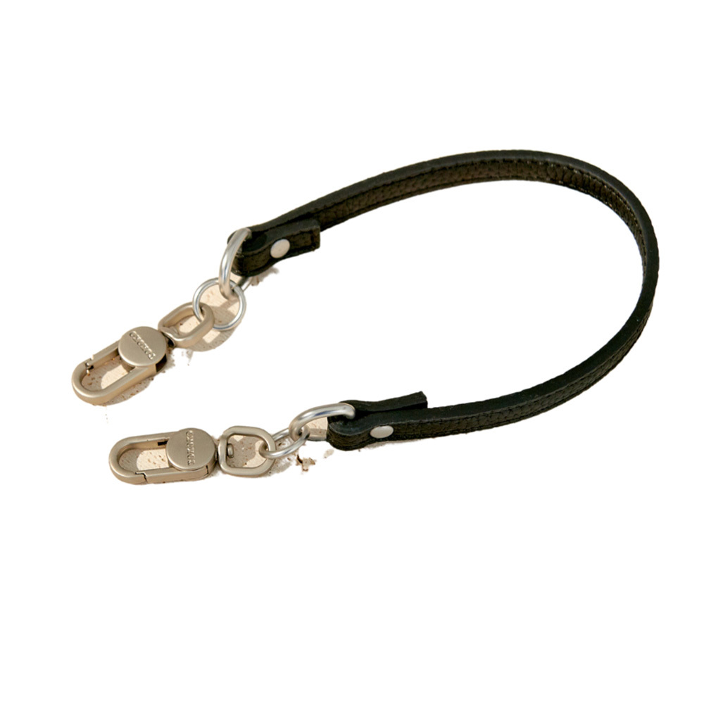 【TOXOXO™】時尚隨行｜黑色+銀釦：皮革短掛繩/腕繩 - TOYSELECT