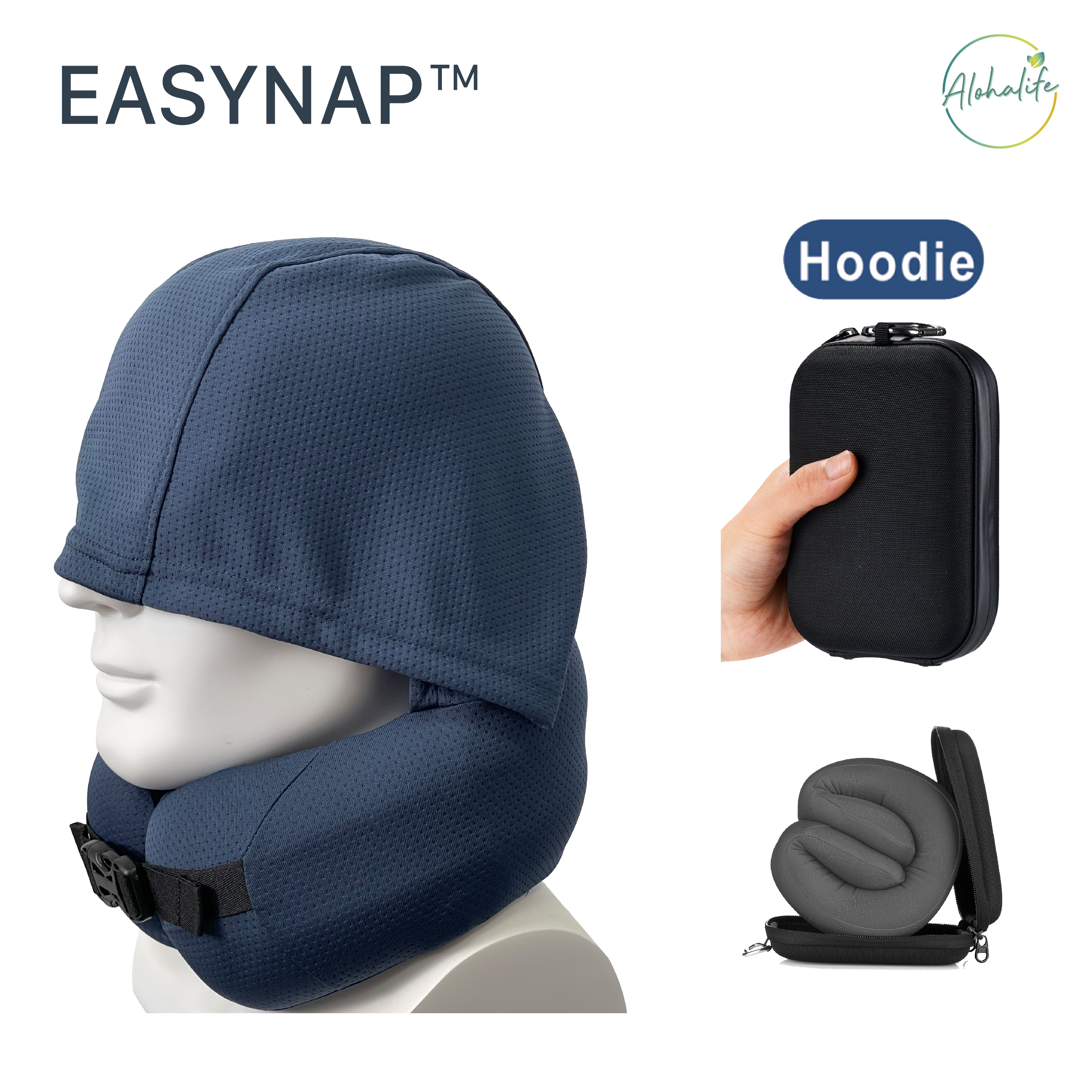 Smartrip EASYNAP記憶海綿頸枕(連衛衣帽款 及 便攜收納盒)