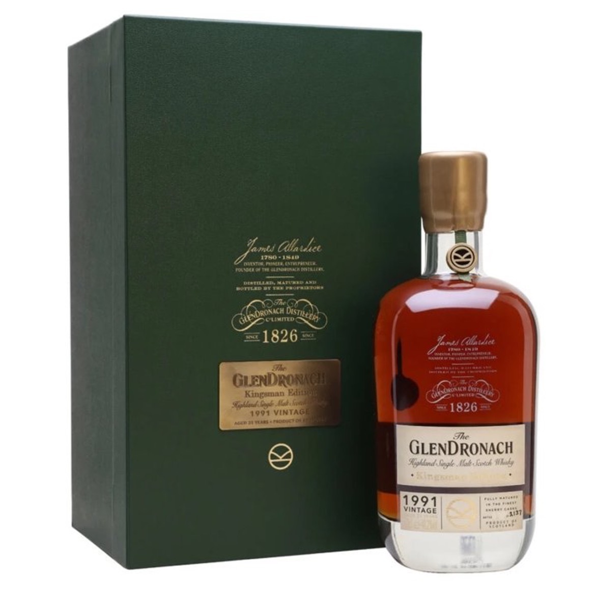 Glendronach 1991 25 Years Old Kingsman Edition