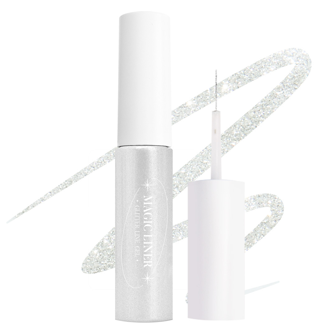 Magix Liner Glitter Line Gel White Silver