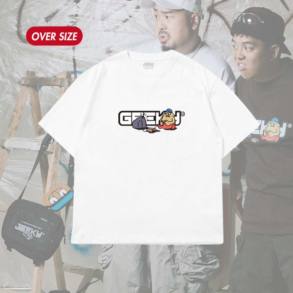 GEEKY X 6tan 聯名巨魔短T-白