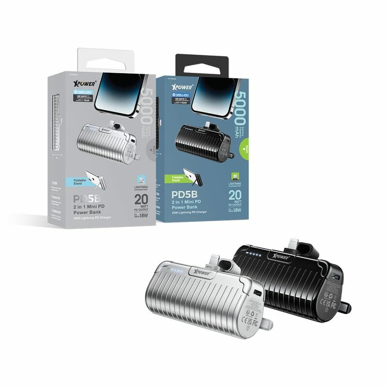 XPower PD5B 2 In 1 5000mAh Mini Lightning Power Bank
