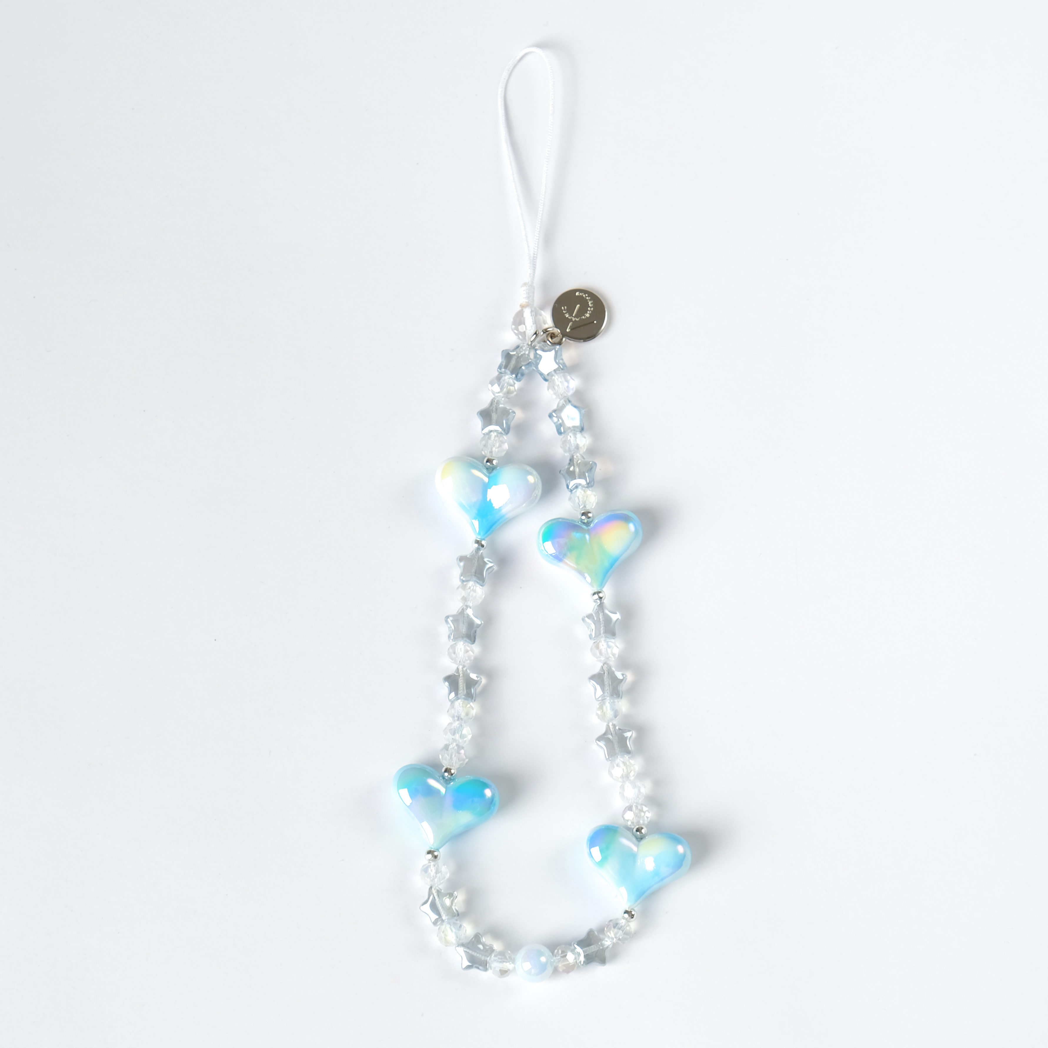 Aqua Blue Star Love Phone Charm