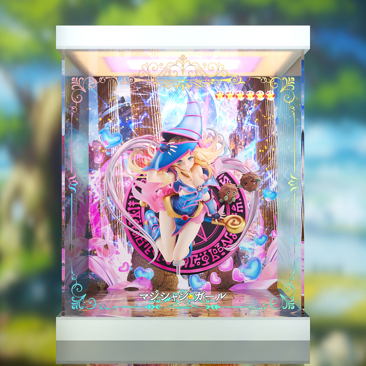 【AOWOBOX】MAGI ARTS 遊戲王怪獸之決鬥 1/6 黑魔導女孩 栗子球 手辦 高透主題展示盒