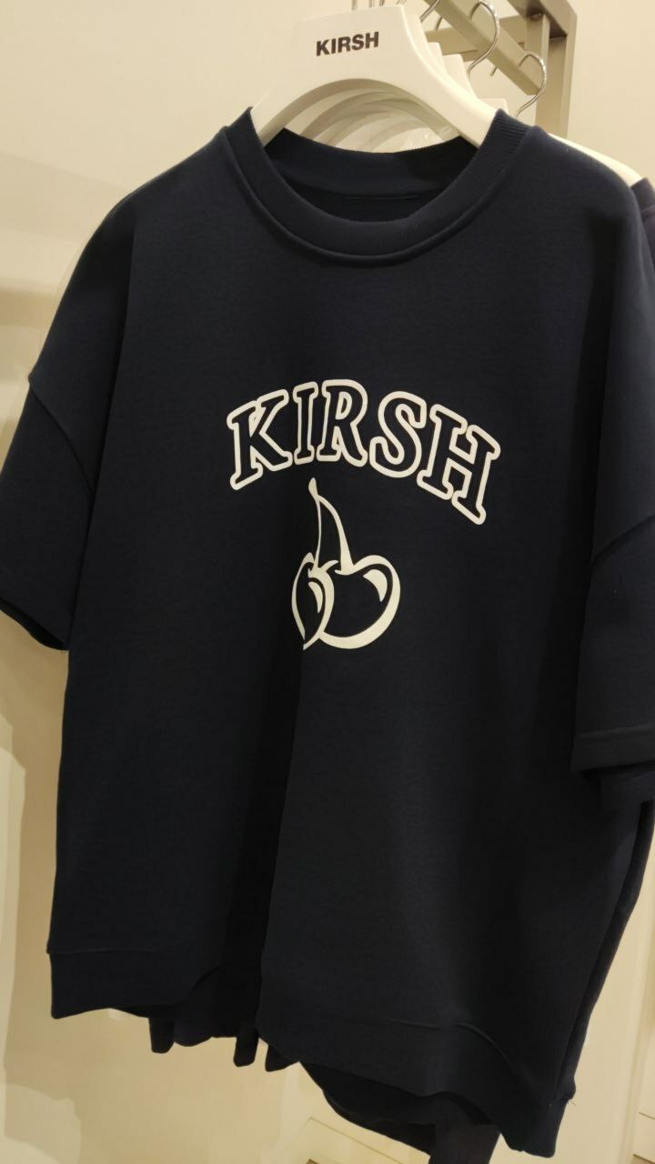 [K] KIRSH ARCH LOGO CHERRY SHORT SLEEVE T-SHIRT,NAVY, FKQMCTM500MNAA ...