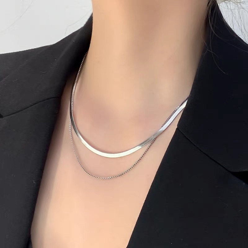Thin & Bold Double Layer Snake Chain