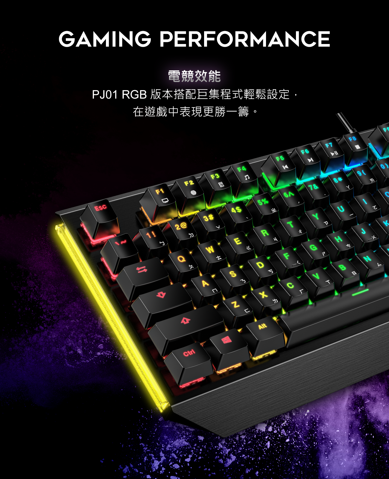 PJ01 RGB機械式鍵盤-波軍POJUN