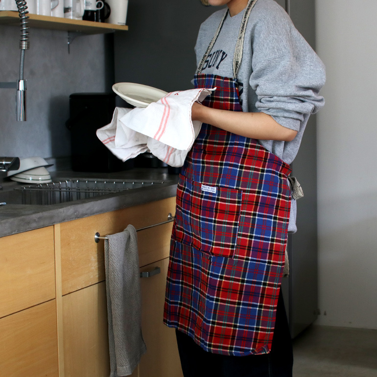 PUEBCO Recycle Cotton Check Apron 格紋圍裙