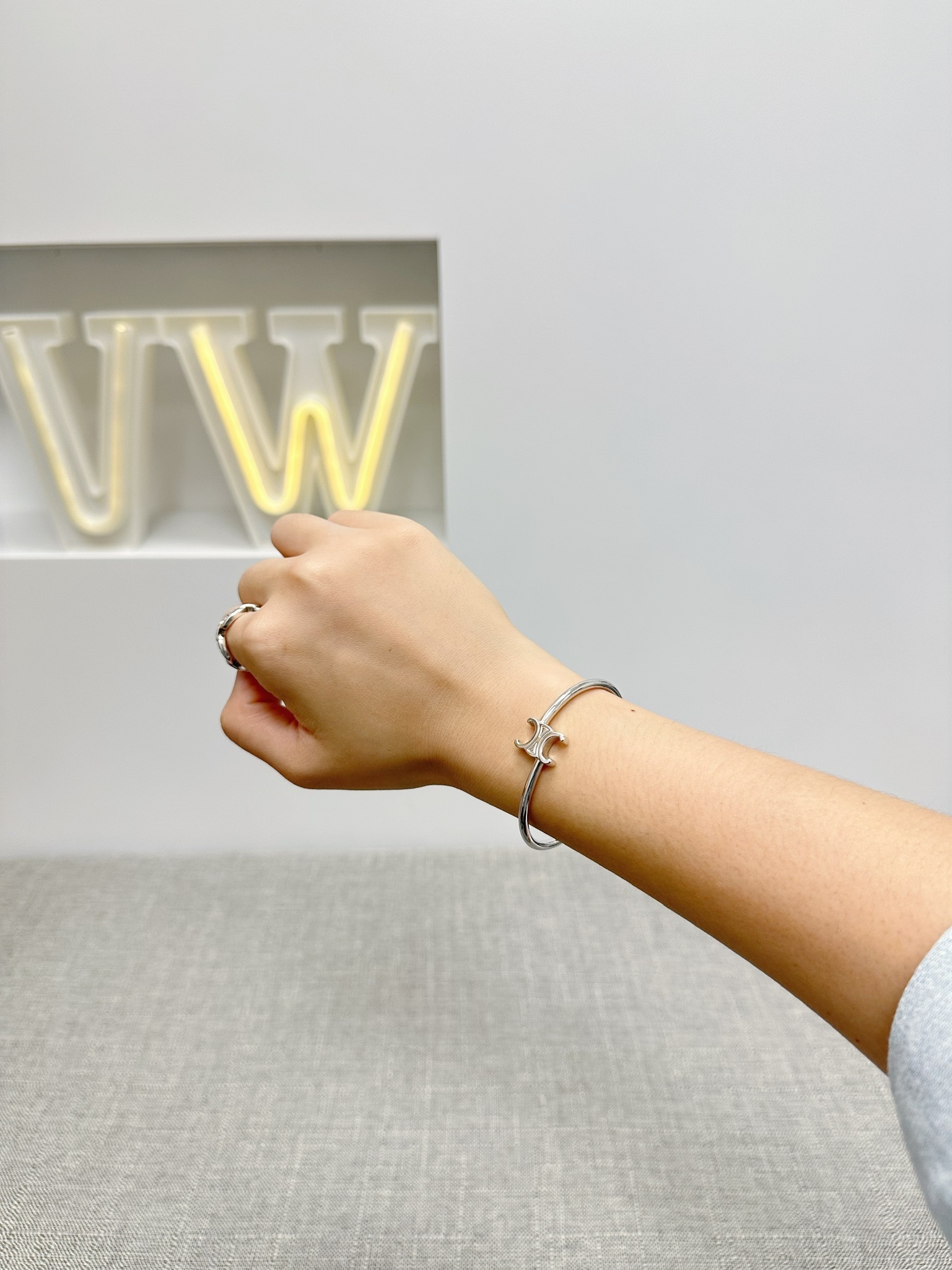 Celine Triomphe Asymmetric Cuff