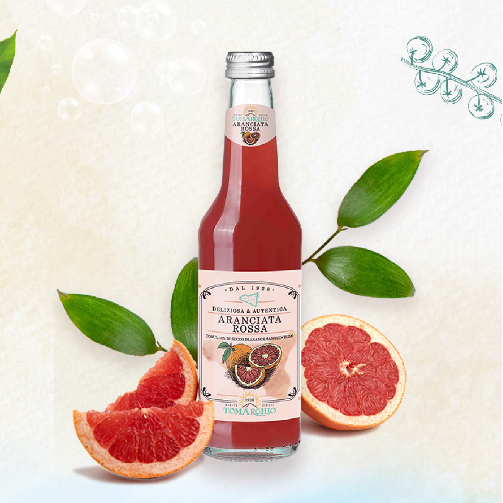 TOMARCHIO Aranciata Rossa 義大利西西里血橙氣泡飲275ml