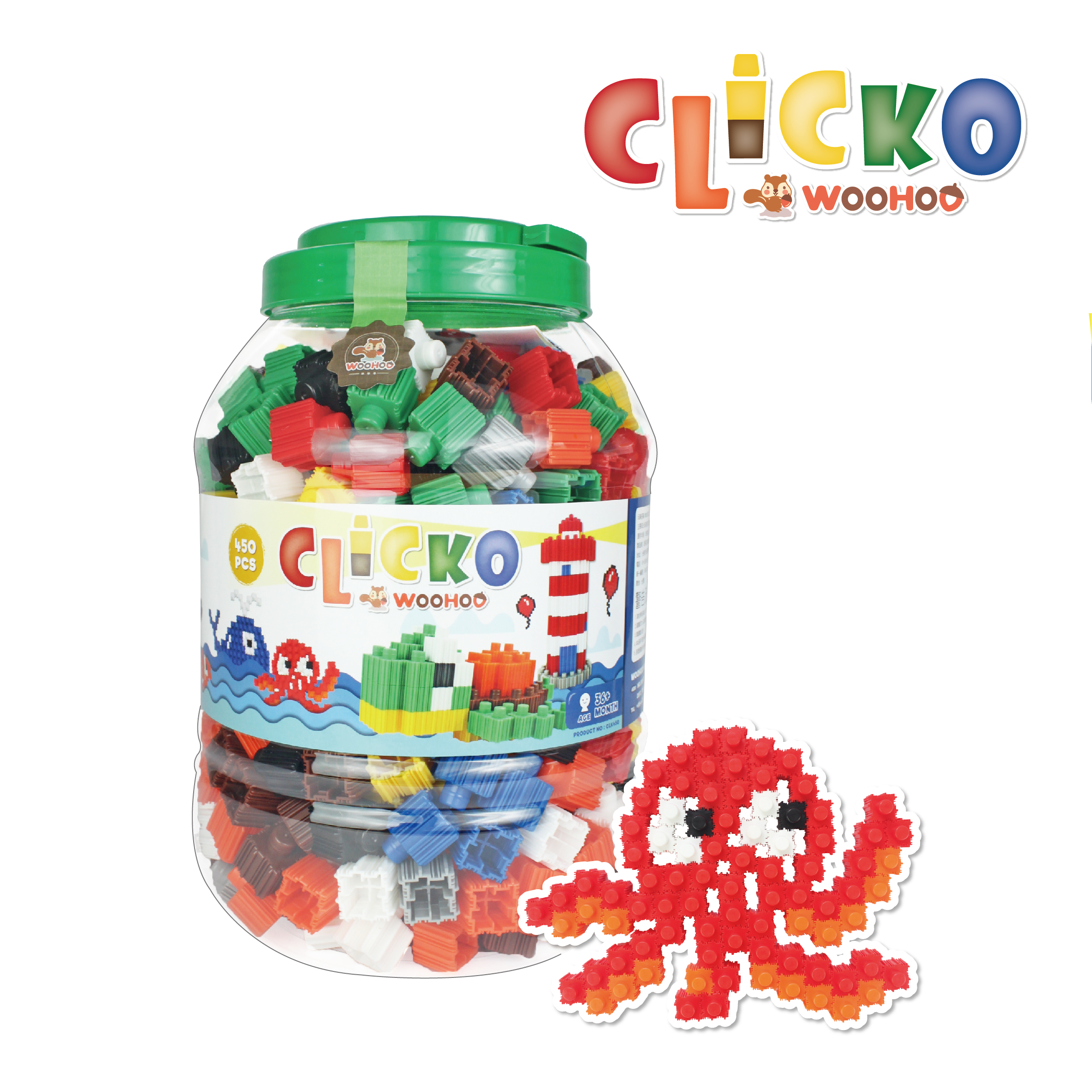 WOOHOO CLICKO 卡卡積木-450pcs