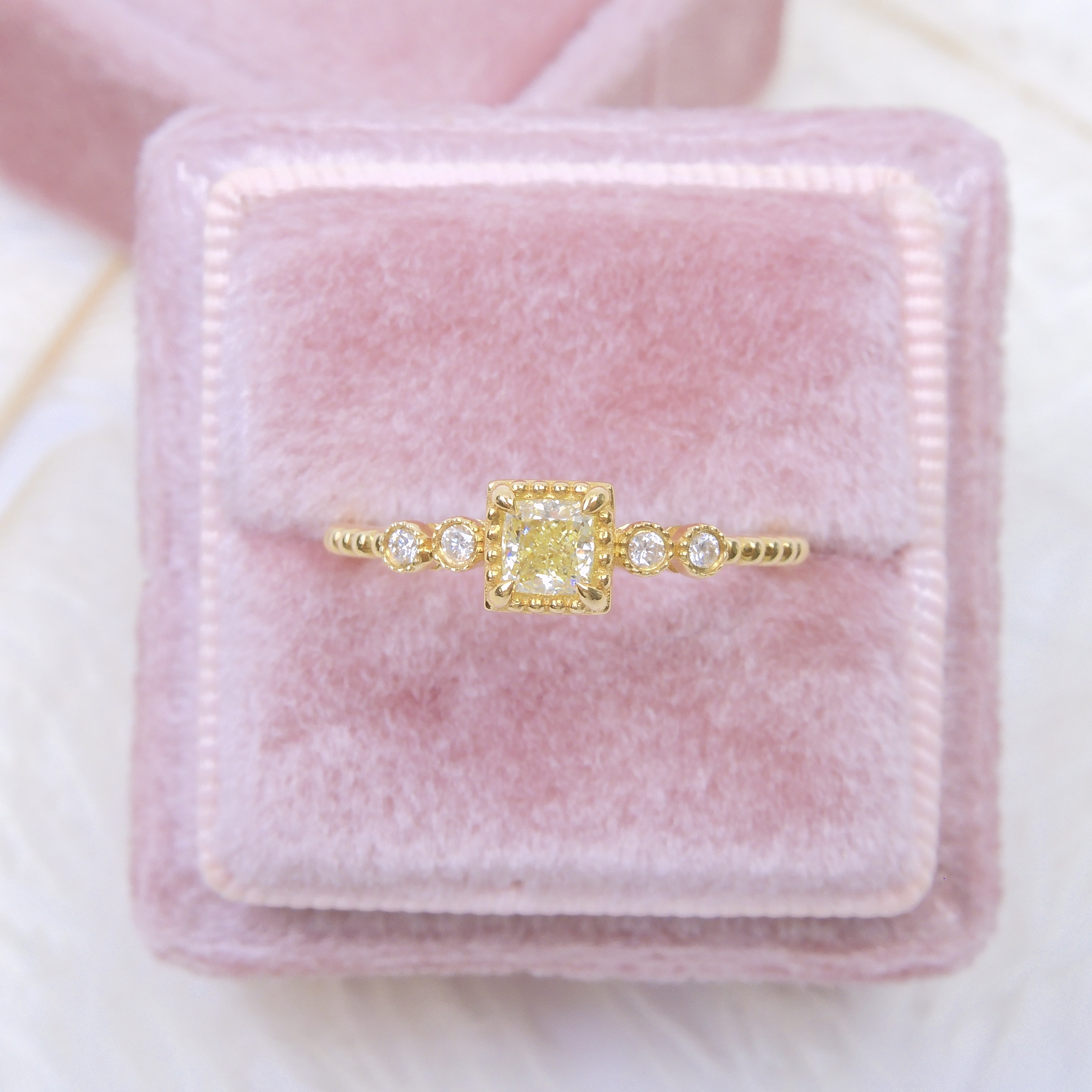 Aloha Jewellery |18K金 0.28ct 黃鑽戒指