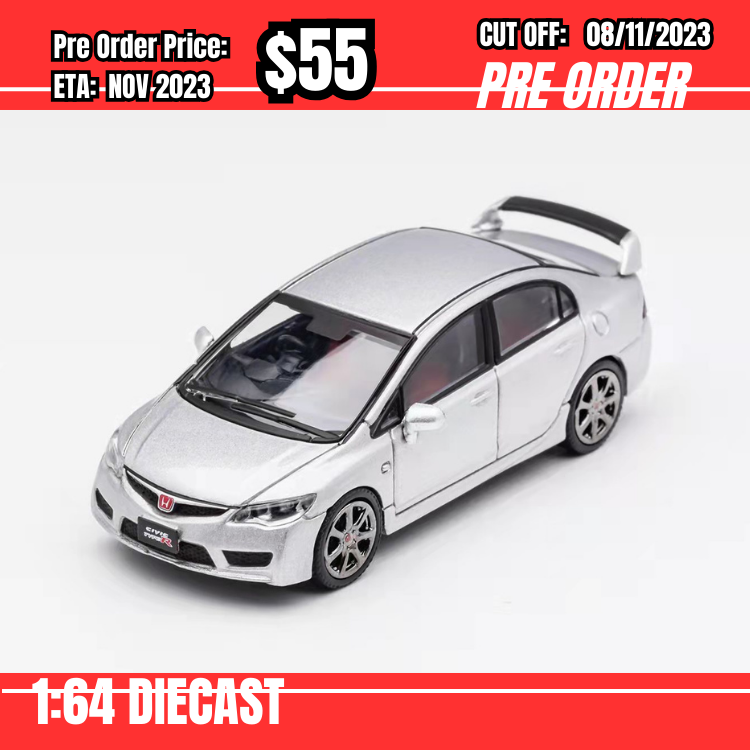 PO-$55 * DCT * 1:64 Honda Civic Type R FD2 Silver [OD02