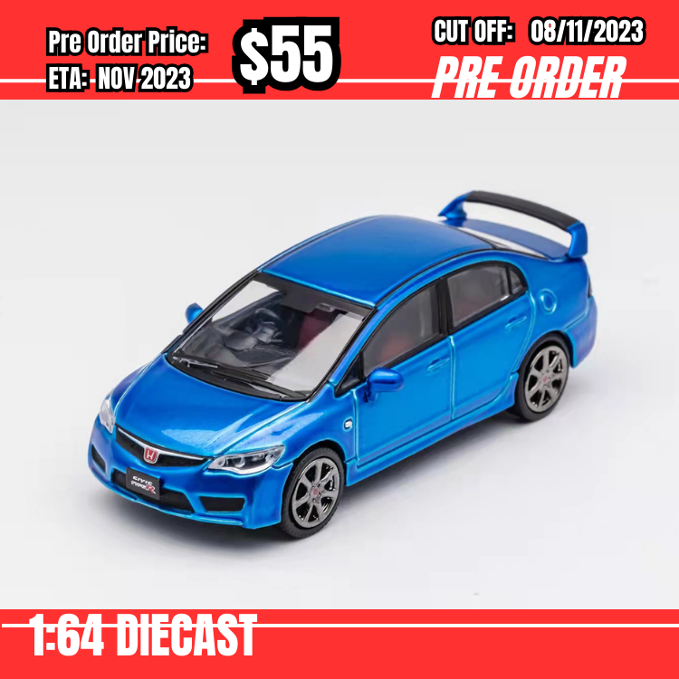 PO-$55 * DCT * 1:64 Honda Civic Type R FD2 Blue [OD02/1