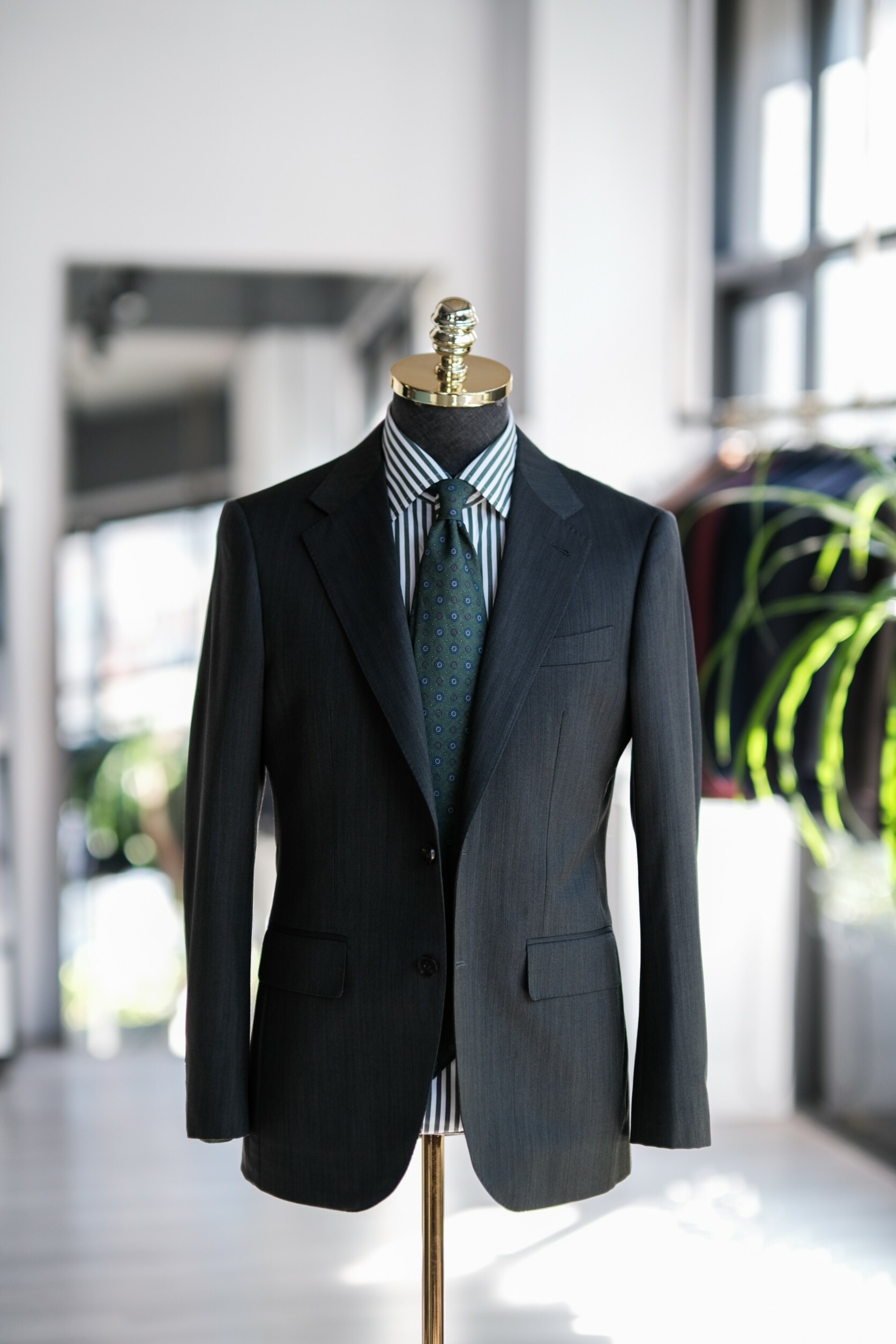 Forest herringbone pattern Suit