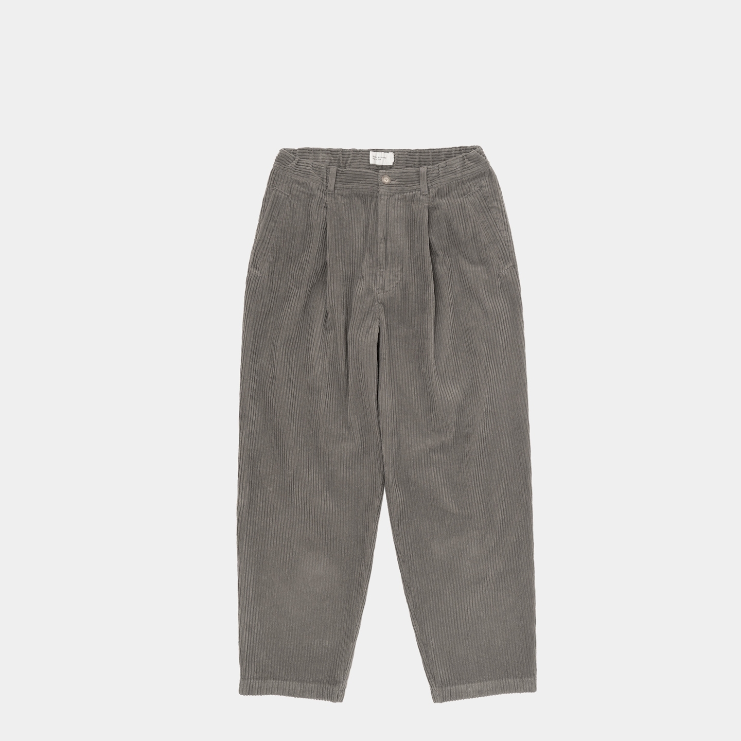 STILL BY HAND - Garment dyed corduroy pants / GREIGE