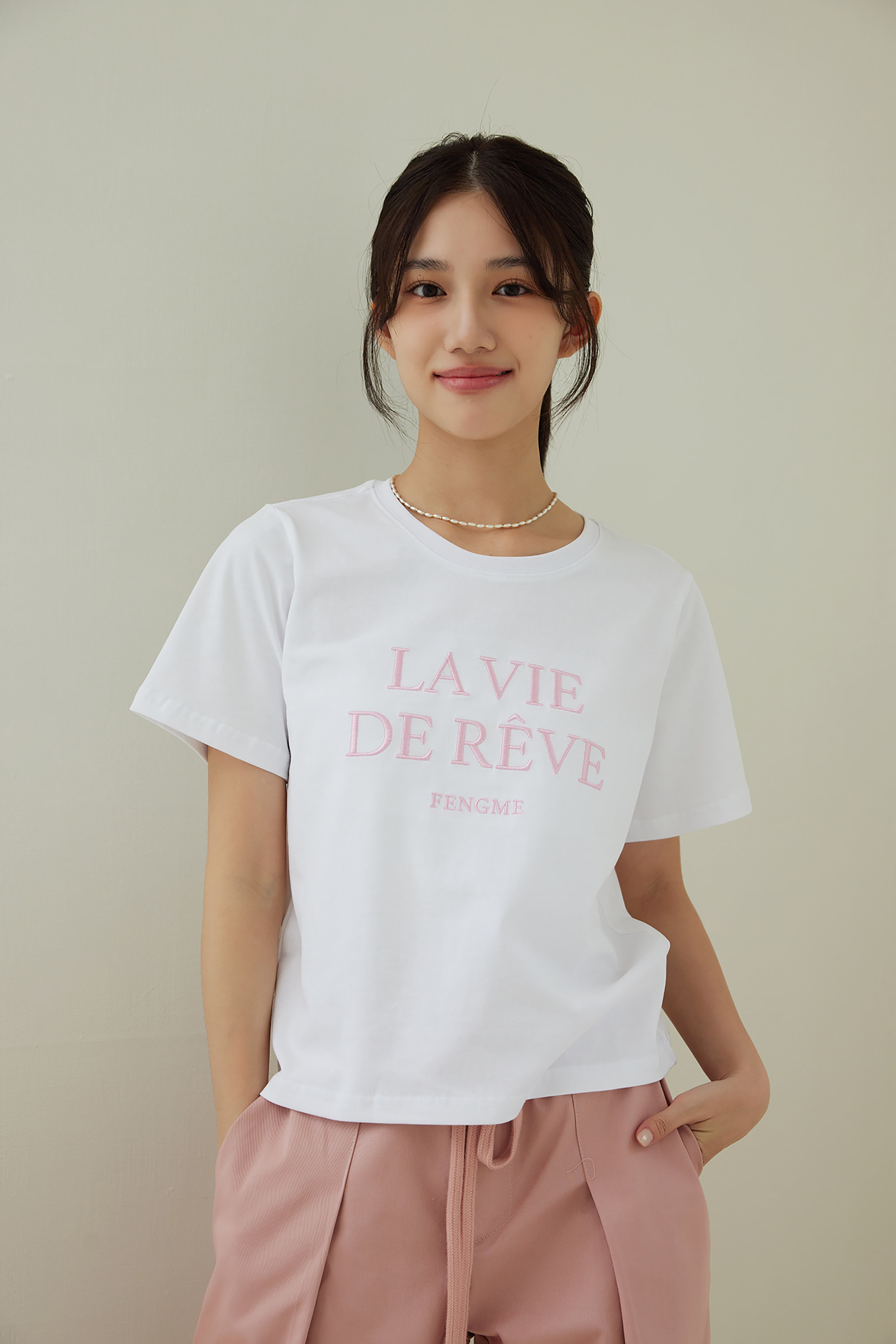 FENGME法式風情女版上衣-白