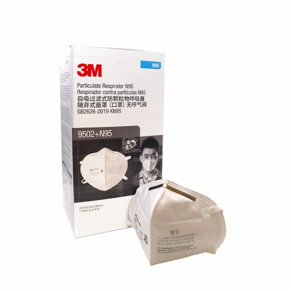 3M™ 9502+ N95 KN95 摺疊式即棄口罩 (50隻/盒)