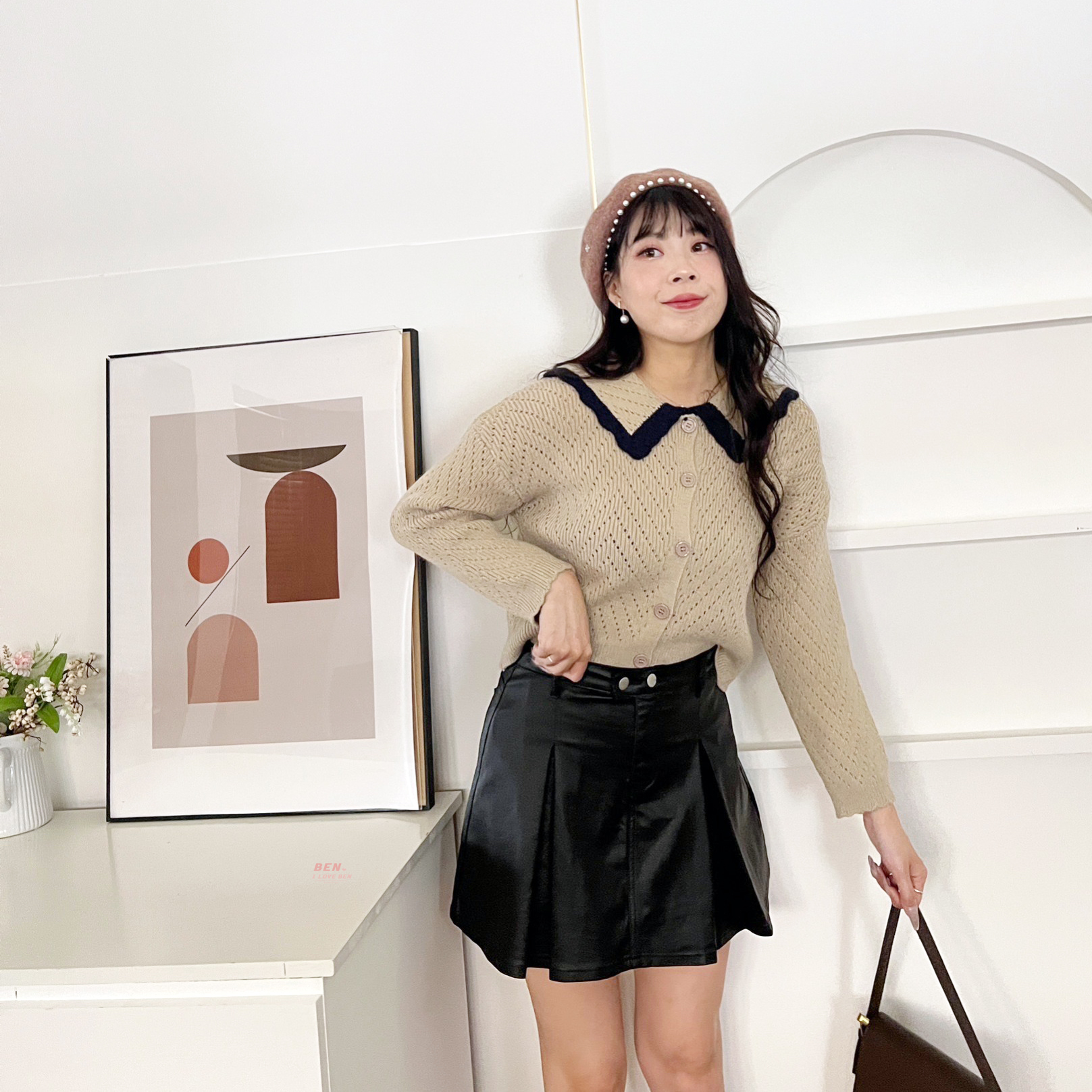 水手領親膚針織毛衣 BENBEN《EL-0961》