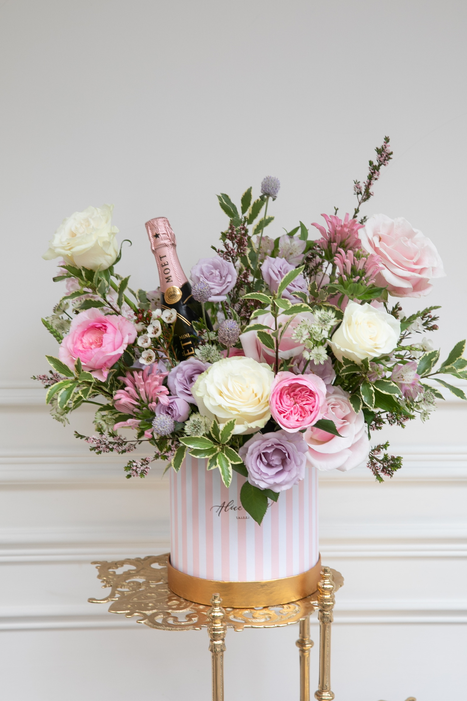 Mini Moet with Pink Box