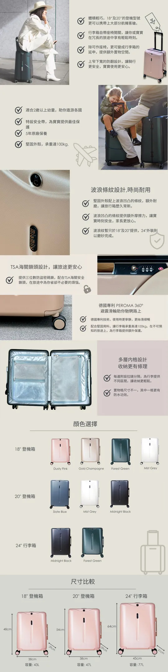 MiaMily -18" 登機行李箱| Jakewell