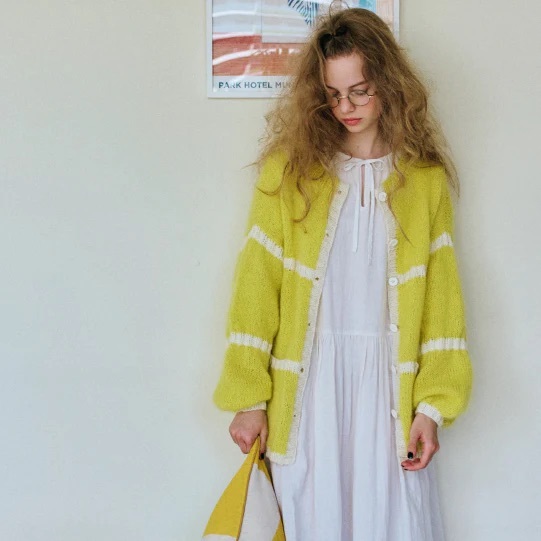 MOHAIR & WOOL CARDIGAN- 原版材料包- Amuhibi KNIT BOOK 2nd