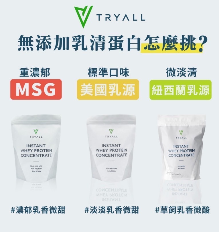 Tryall 1公斤 濃縮乳清蛋白 MSG乳源/WESTLAND乳源