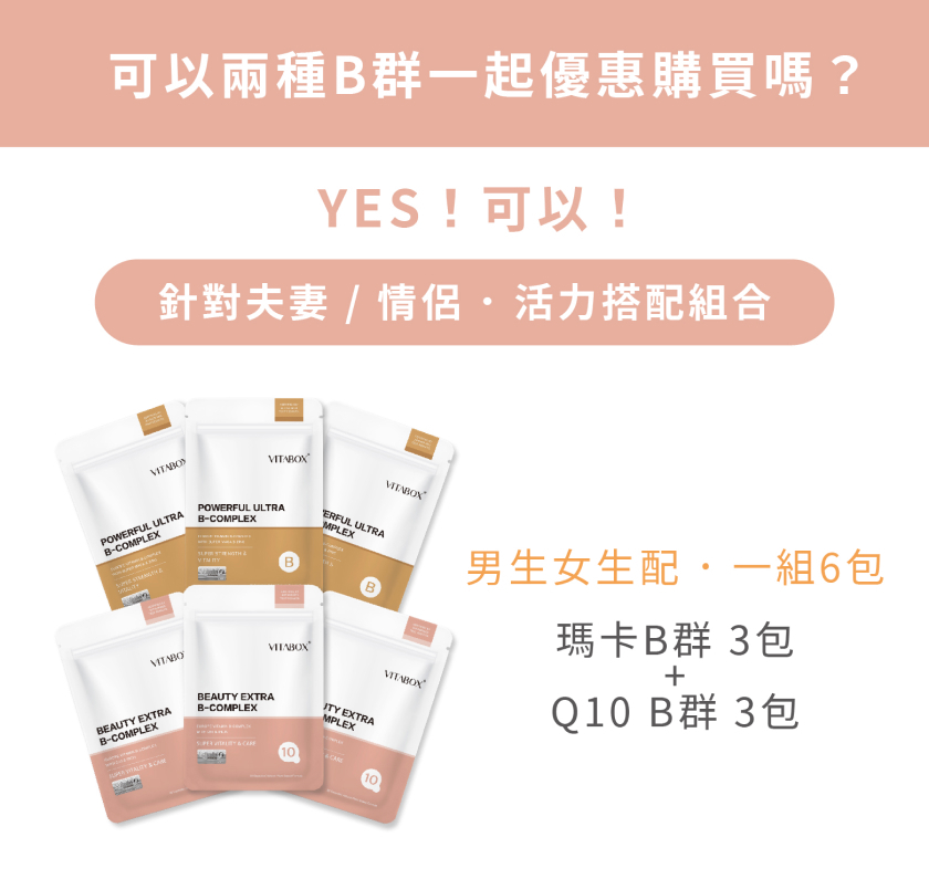 女性天然酵母維生素B群+Q10+專利鐵 - VITABOX®【美妍專科】