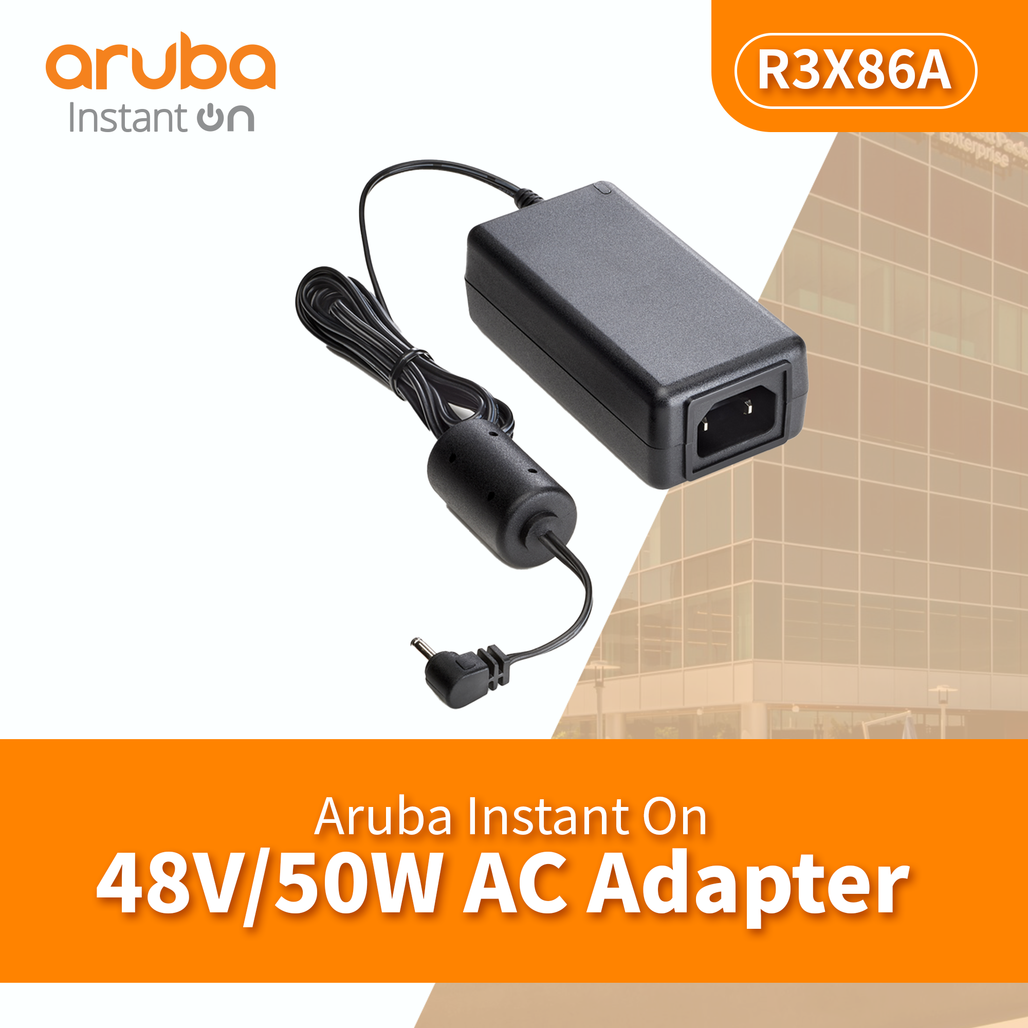 HPE 】Aruba Instant On 48V/50W AC Adapter｜R3X86A｜香港原裝行