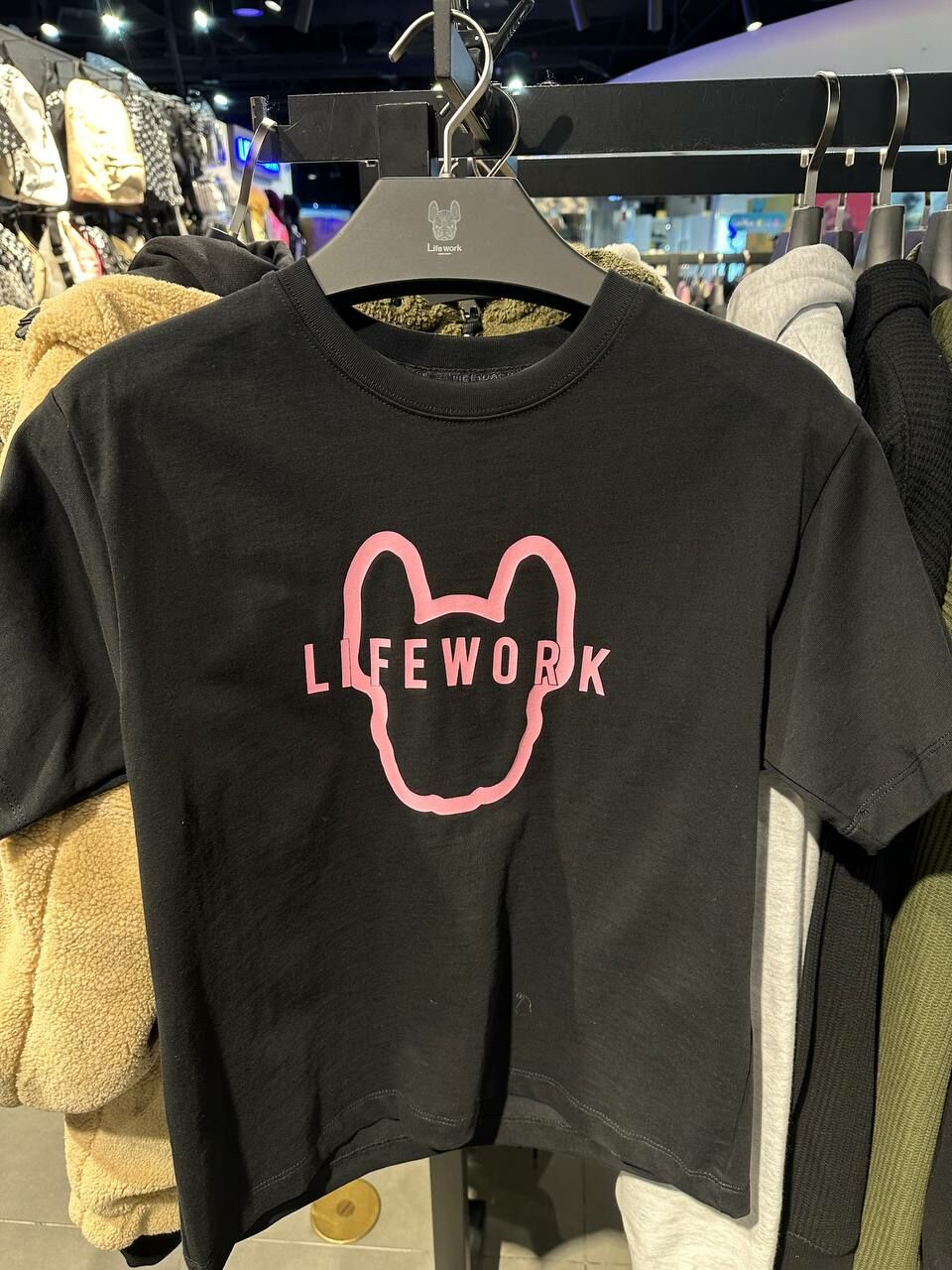 [K] LIFEWORK FIGURE SILHOUETTE SHORT SLEEVE T-SHIRT,BLACK, LW235TS793 ...