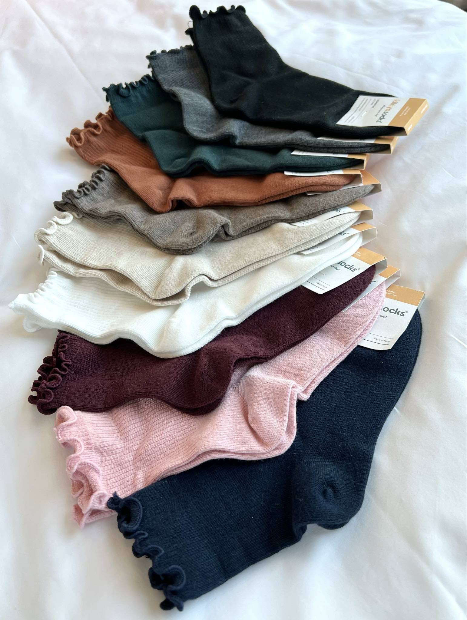 KOREA SOCKS 木耳邊短袜