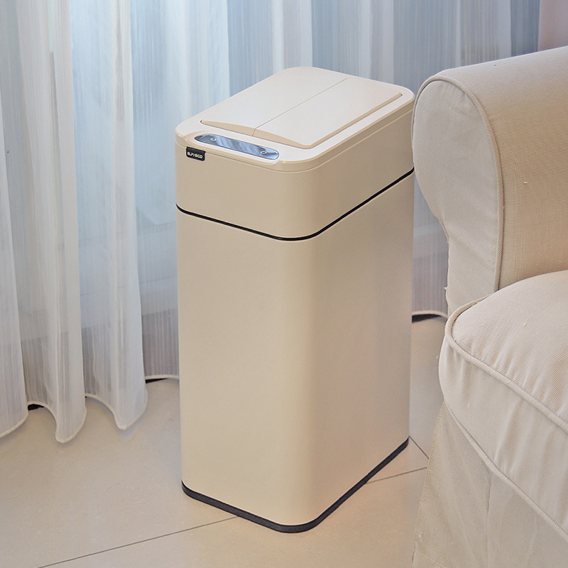 ELPHECO 不鏽鋼雙開除臭感應垃圾桶20L ELPH9811U 白