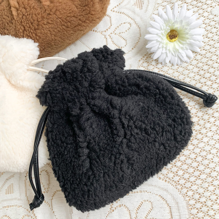 Peachii Plush Crossbody Bag Brown EA9025