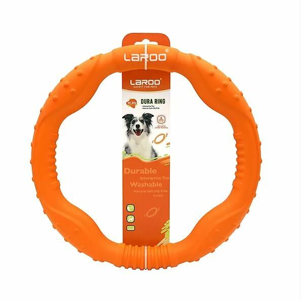 LaRoo - Squeaky Football-Orange